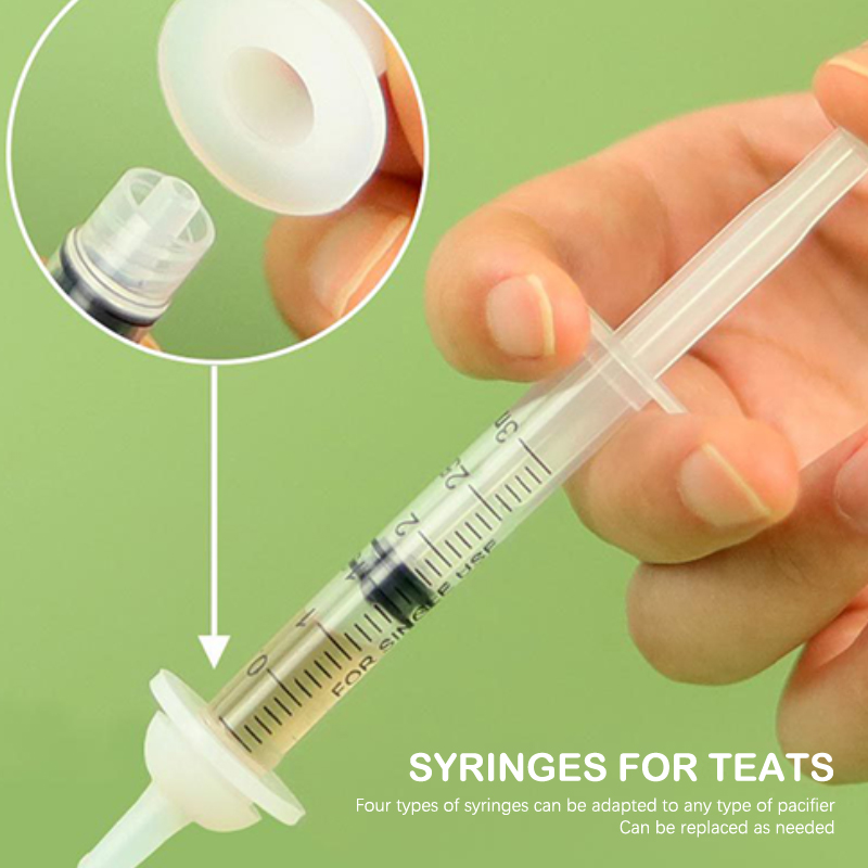 Siringa per alimentazione ciuccio neonato cane da compagnia con scala per cucciolo di gattino p