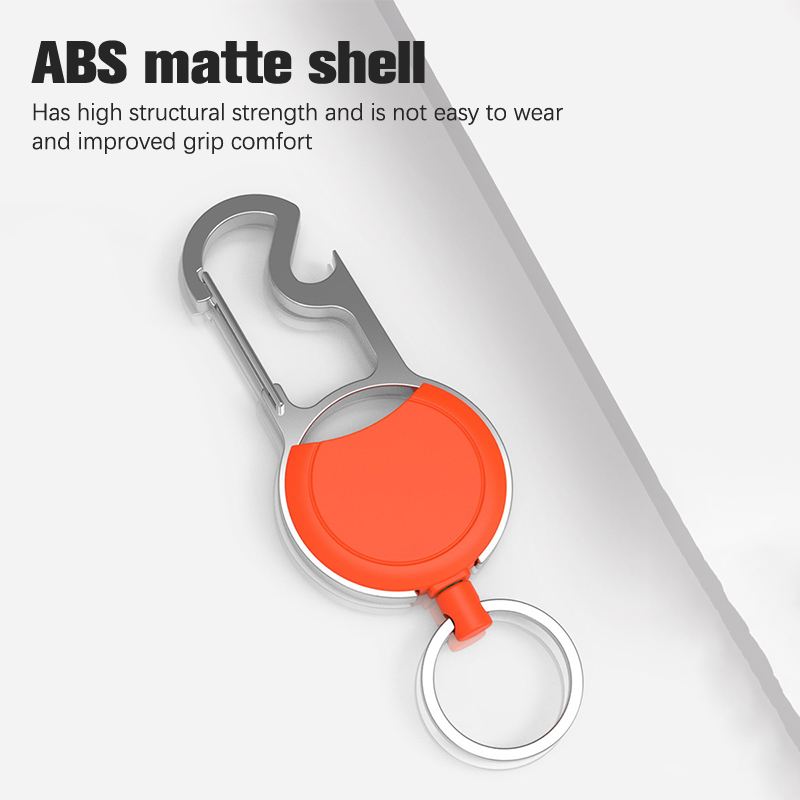 Gancio portachiavi retrattile multifunzionale per pesca arrampicata all'aperto utile per TS