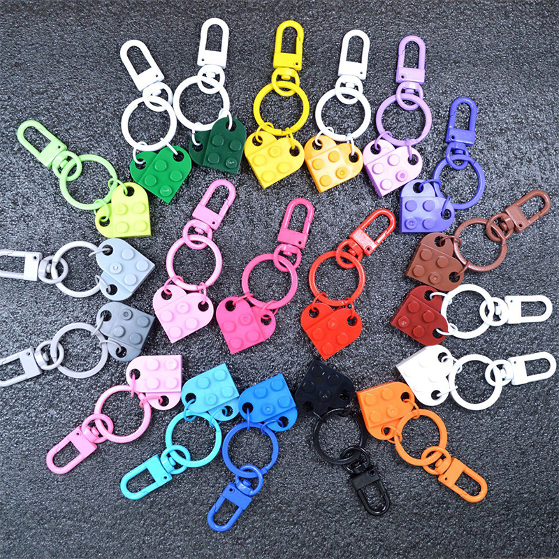 2 pz Set portachiavi cuore per coppie mattoni cuore portachiavi coppie portachiavi Sn
