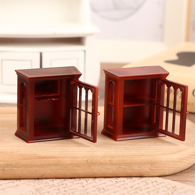 1:12 Dollhouse Miniature Wall Cabinet Hanging Storage Cupboard ...