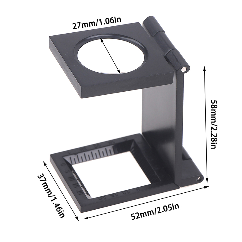 MICROSCOPE FOLDING MAGNIFIER Stand Loupe With Scale For Textile Optical ...