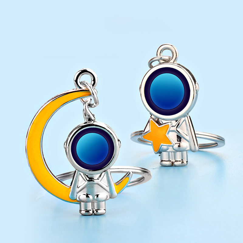 Moda Astronauta Spaziale Coppia Portachiavi Borsa Studente Auto Ciondolo Portachiavi G Sn