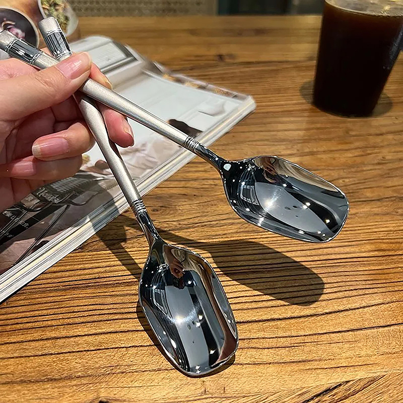 Stainless Steel Coffee Spoon Creative Long Handle Teaspoon Dessert ...