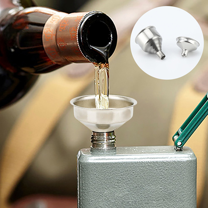 1PC Funnel Stainless Steel Portable Mini Small Mouth Funnels Bar Wine ...