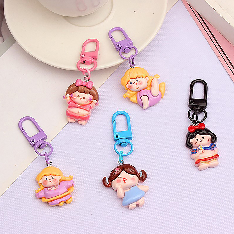 Carino Portachiavi Sportivo Grassa Ragazza Divertimento Ragazza Cuore Studente Borsa Ciondolo Accessori In Gombro