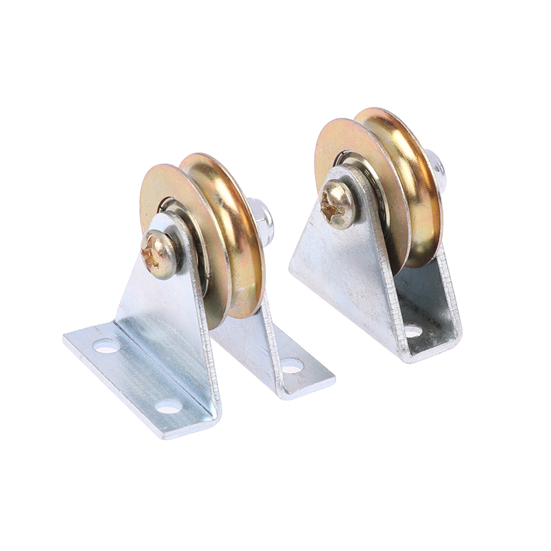 1Set Bracket Pulley Wire Rope Fixed Roller Over-line Hanging Wheel ...
