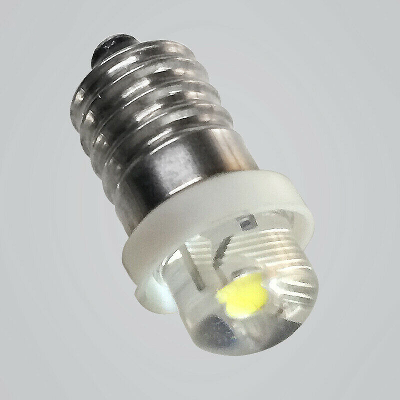 3/4.5/6V 0.5W Torch Bulb 6000K White LED E10 Socket Replacement Bulb ...