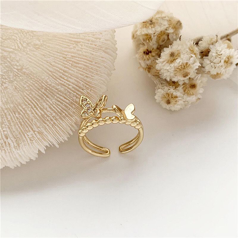 4 Pcs Geometric Rings Sets Butterfly Finger Ring Set For Women Fashion ...