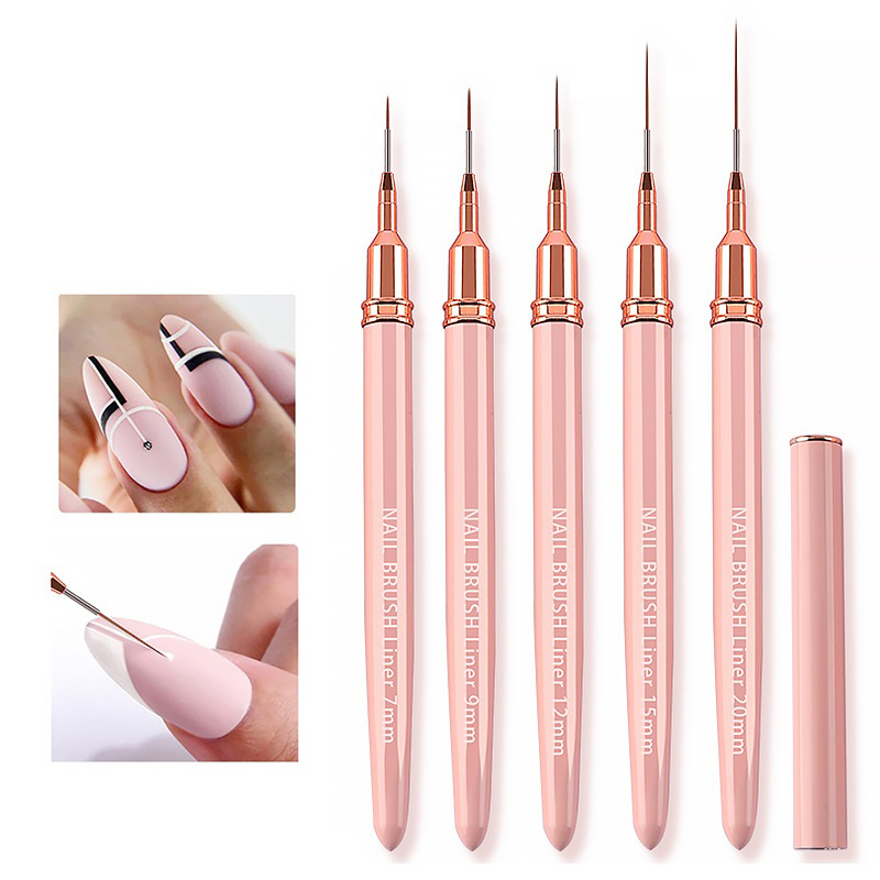 Nail Art Brushes Liner Detailer Striping Brush Gel Polish Manicure Nail ...
