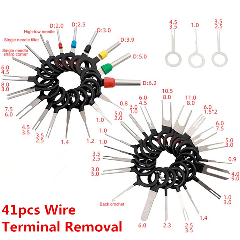 41PCS Terminal Removal Kit Stylus Wiring Connector Pin Extractor Puller ...