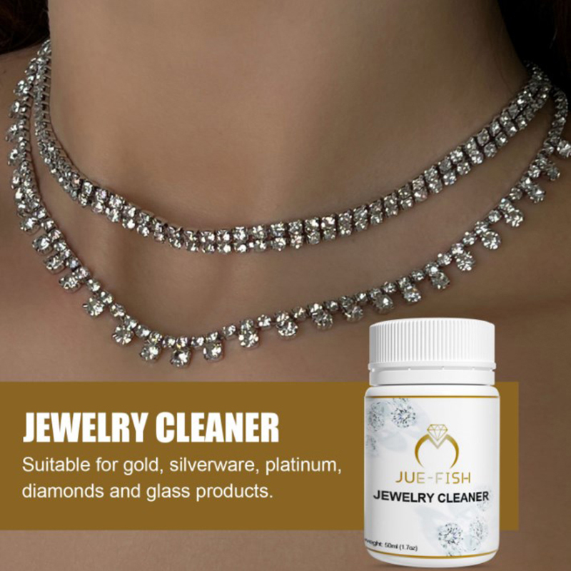 50ML Jewelry Cleaner Silver Jewelry Necklace Ring Clean Polishing Spray ...