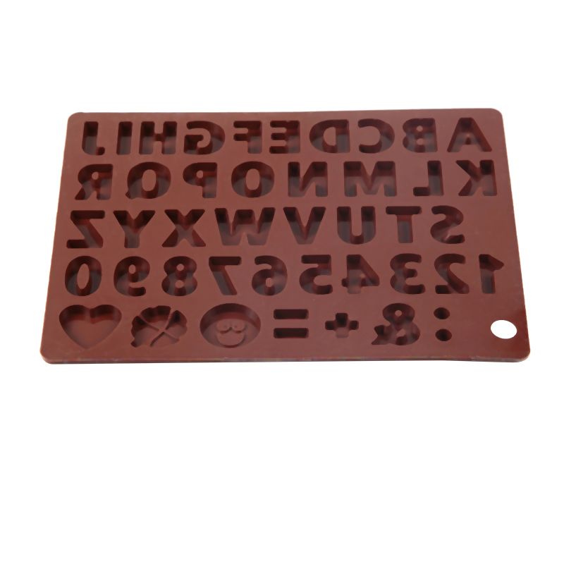 English Letter Silicone Mold Alphanumeric Candy Biscuit Jelly Ice ...