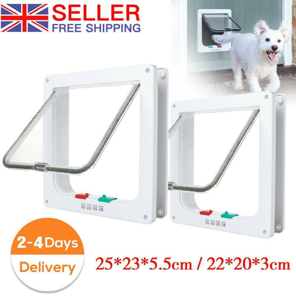 Cadre de porte d'animal à 4 voies verrouillage petit moyen grand.