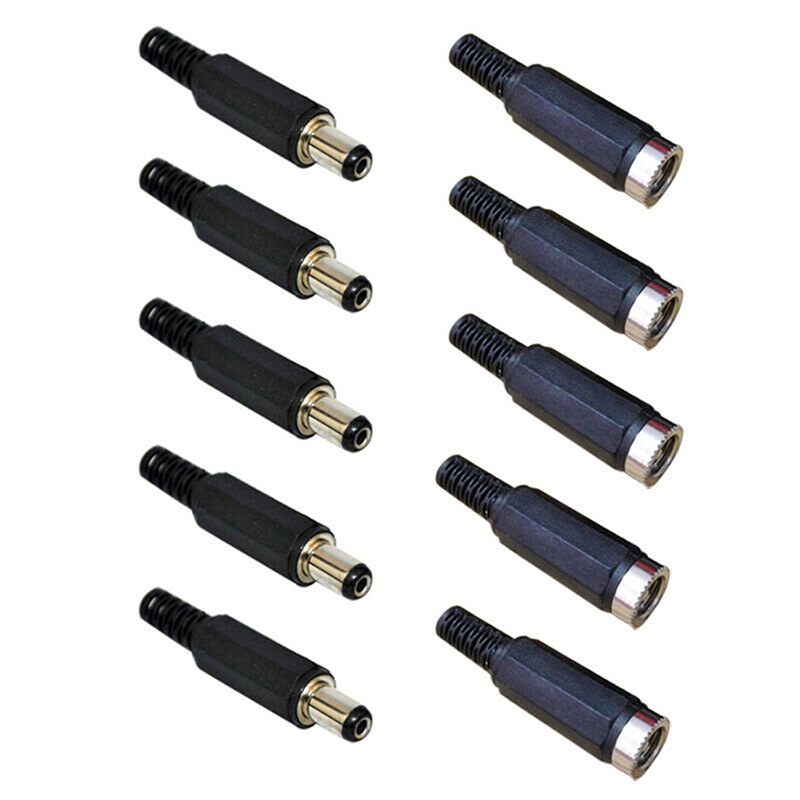 5 Pair (10pcs) 2.1x5.5mm Male Female DC Power Plug Socket Jack ...
