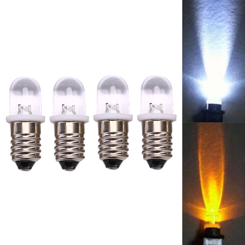 5pcs E10 Led Bulb DC 3V 4.5V InstruEBnt Bulb Indicator Bulb Flashlight ...