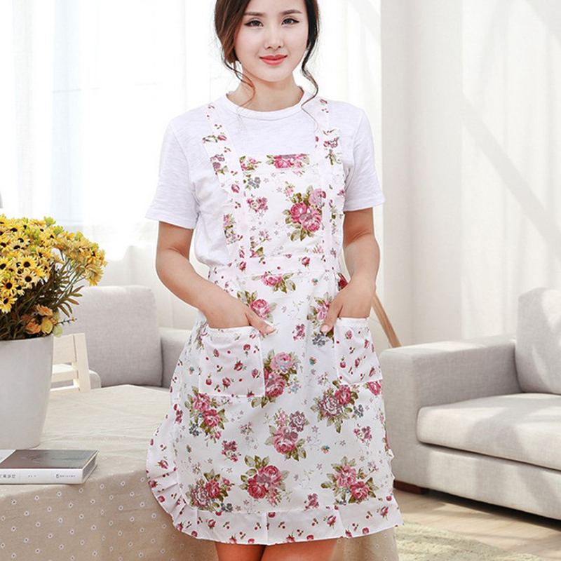 Lady Kitchen Apron Dress Restaurant Home Kitchen For Pocket Cooking ...