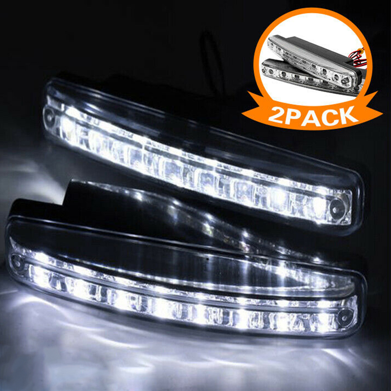 Nuova 2X Auto 8 LED DRL Nebbia Guida Luce Diurna Luce Di Corsa Lampada Testa WAG Th