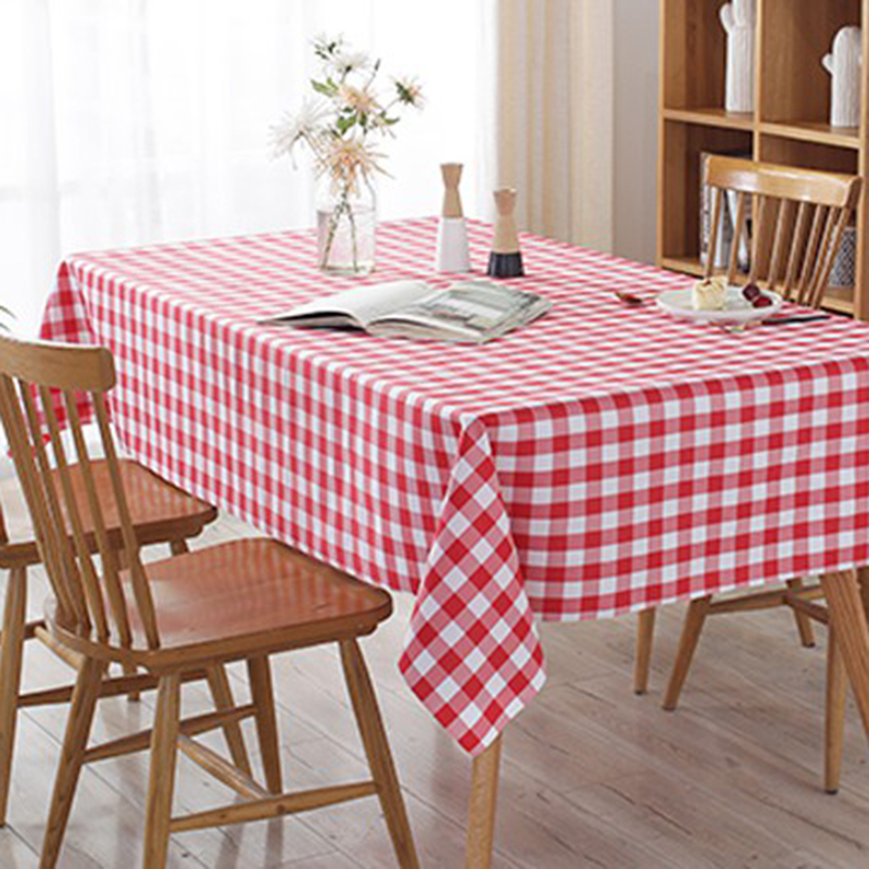 Red and white check tablecloth store