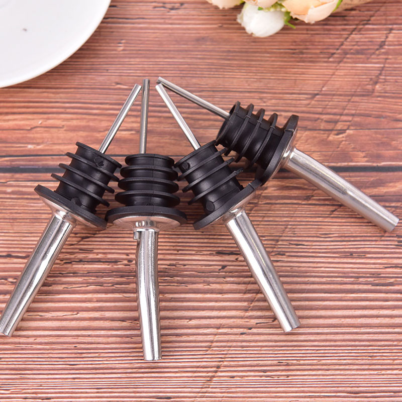 4x Liquor Spirit Pourer Free Flow Wine Bottle Pour Spout-Stopper ...