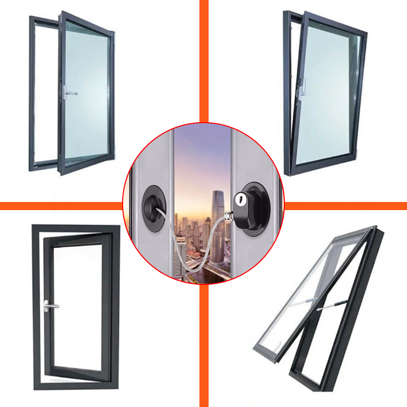 Baby Safety Lock Fridge Window Non-punching Lock Wire Cable Safety ...