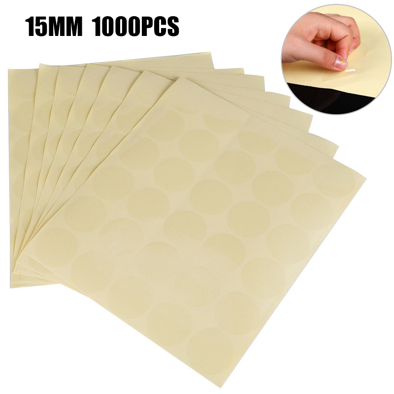 1000 15MM clear round sticker round transparent labels circle PVC ...