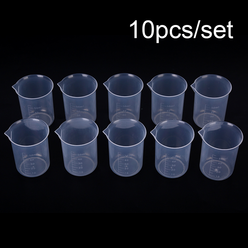 10PCS 50ML Plastic Graduated Measuring Cup for Liquid Measure Container ...