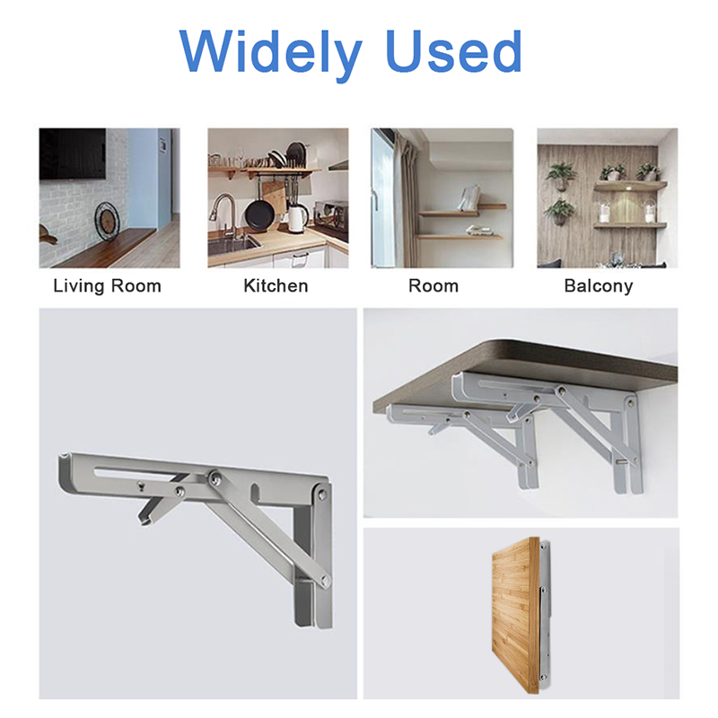 Folding Adjustable Wall Mounted Durable Bearing Shelf Bracket DIY Table ...