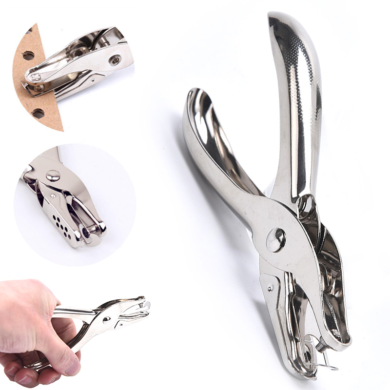 3mm Single One Hole Hand Held Paper Punch Ticket Craft Puncher Metal ...