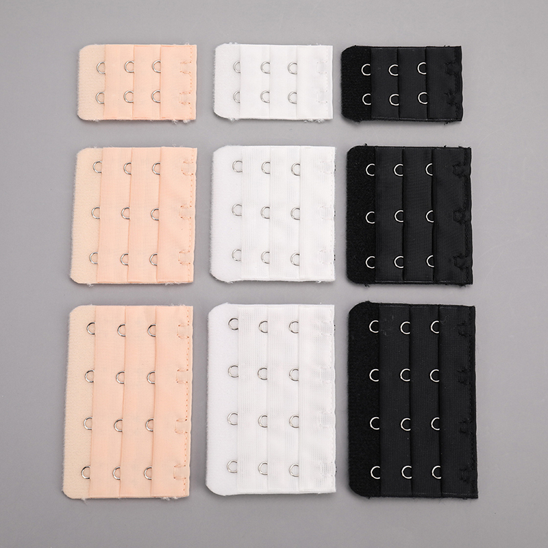 Buckle Bra Extender Clasp Flexible Extension Strap 2/3/4 Hooks Black ...