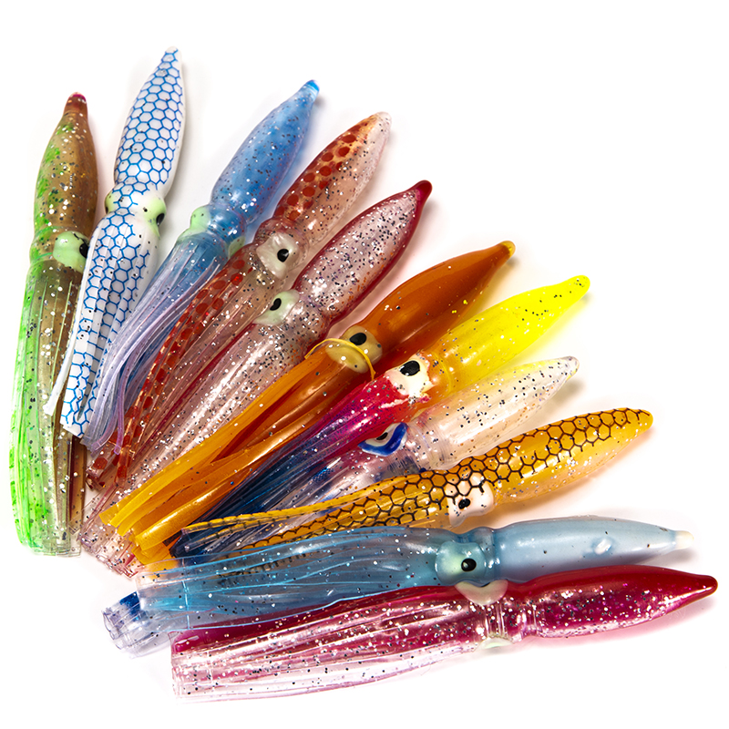 10pcs 8cm Soft Lure Squid Artificial Bait Lures Octopus Tuna Sailfish Ba_BI JFD | eBay Australia