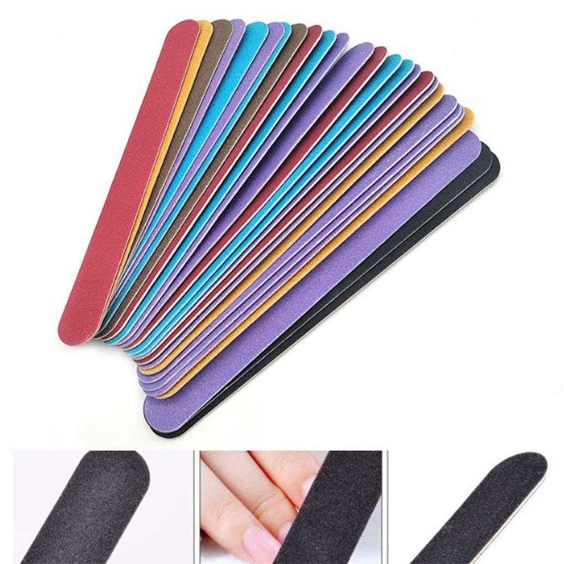 10Pcs Home Beauty Salon Double-Sided Disposable Nail File Emery Shaping ...