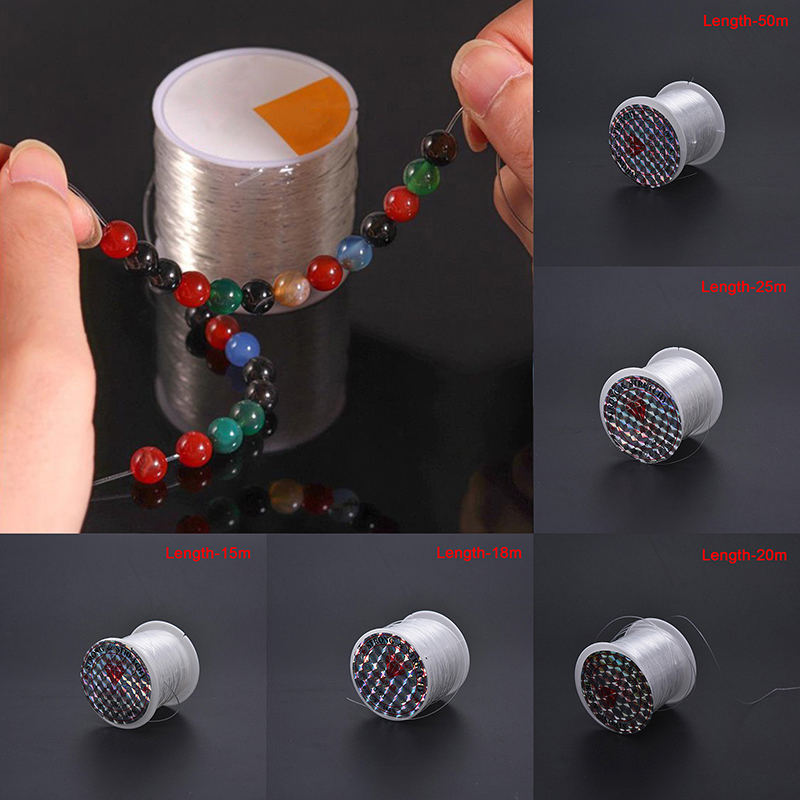 1 ROLL THREAD Beading String Transparent Inelastic Bracelet Necklace ...