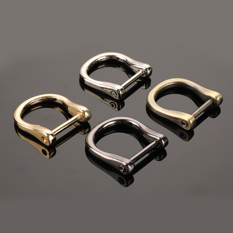 Detachable Removable Open Screw D Ring Buckle Shackle Clasp Leather ...