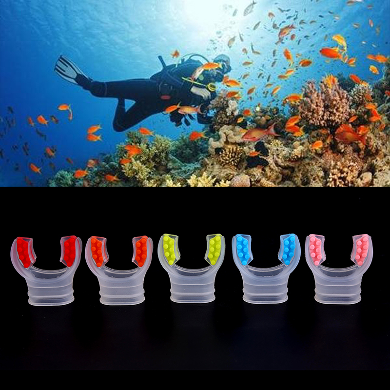 Silicone Throwaway Underwater Diving Breathe Tube Snorkel Dive Mouth ...