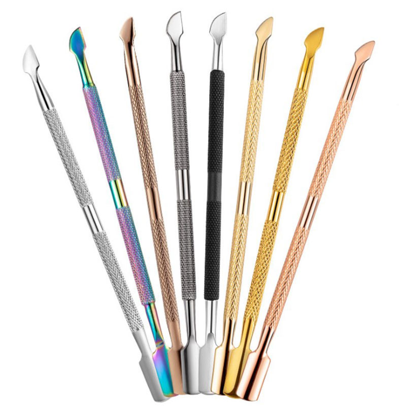 Cuticle Nail Pusher Spoon Manicure Nail Pusher Scraper Remover ...