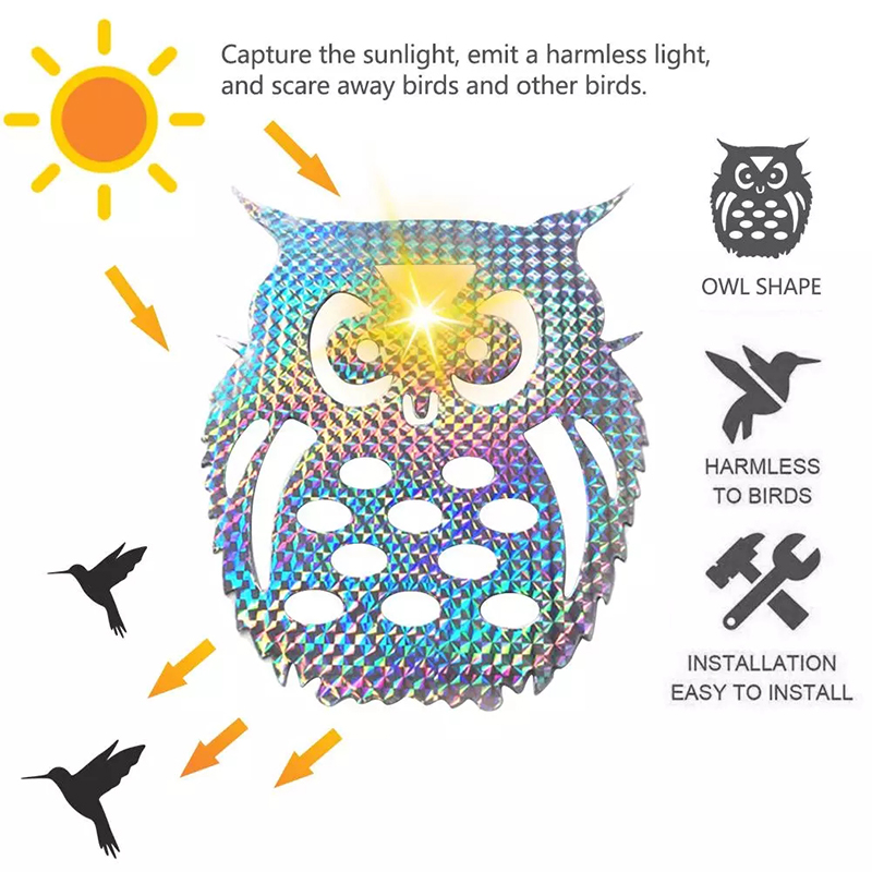 10pc Garden Laser Hanging Owl Scarecrow Owl Reflective Scare Bird ...