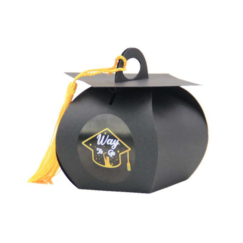 24pcs Black Hat Style Graduation Célébration Party Candy Box Packaging ...