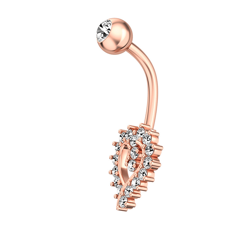 Heart Belly Piercing Button Ring Navel Piercing Dance Body Jewelry Gi ...