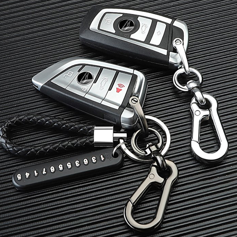 Braided pendant keychain Gift for Husband High Car Key Ring Anti-Lost Number  Th