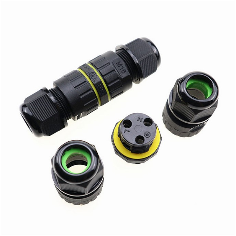 M16 3PIN WATERPROOF Junction Box IP68 Cable Gland Connector Electric ...