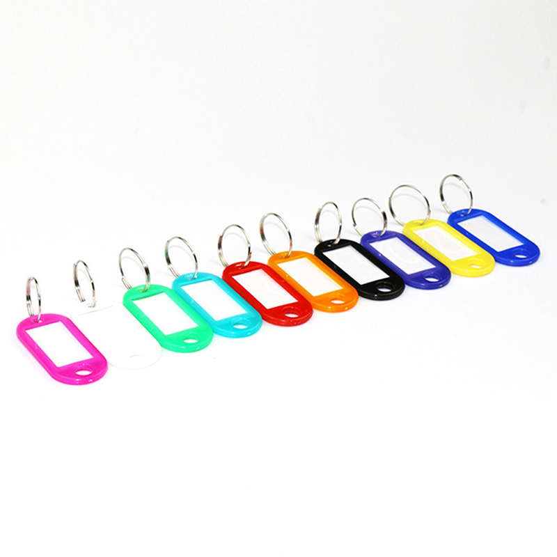 30pcs Multicolor Keychain Key ID Label Tags Hotel Number Classification Card  Th