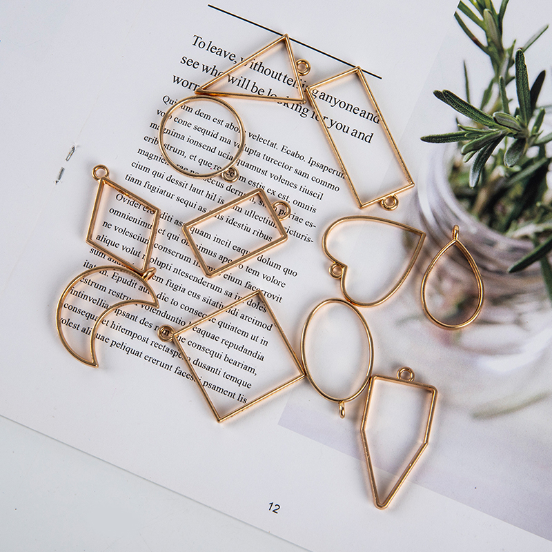 10/11pcs Metal Geometric Hollow Frame Bezel Border Molds UV Epoxy Resin ...