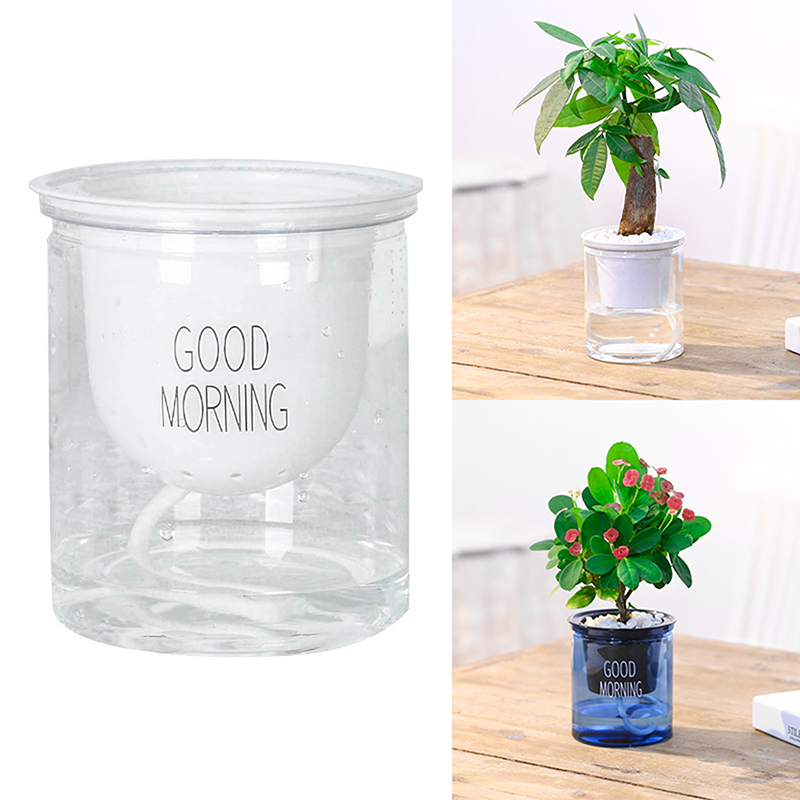 Transparent Flower Pot Self-Watering Plant Flower Pot Home Garden ...
