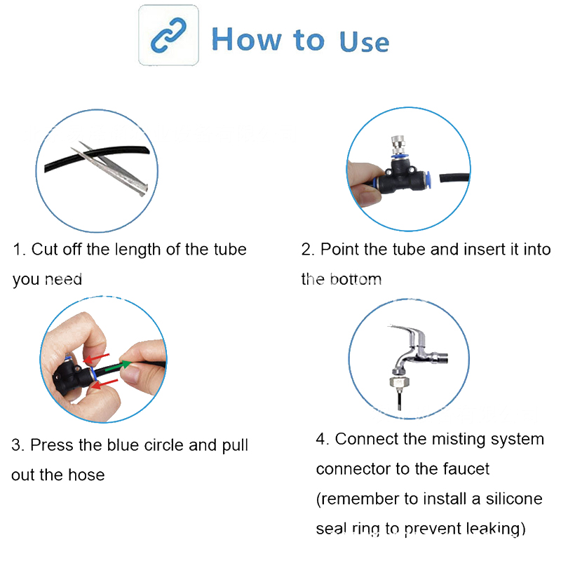 Mist Fan Ring Kit Water Sprayer Garden Outdoor Mist Fog Cooling Ring System ba