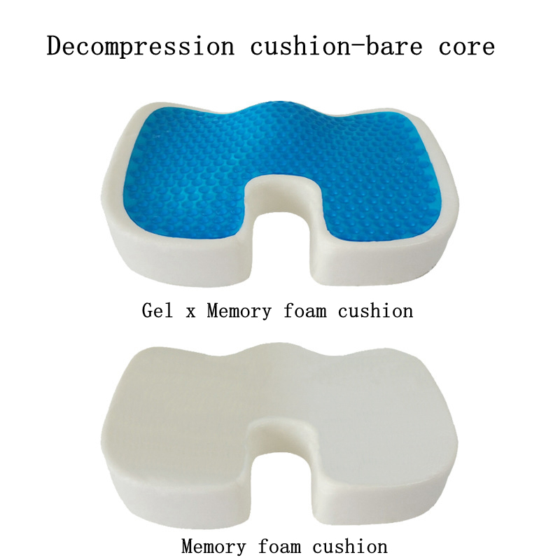 Gel orthopédique Mémoire Coussin mousse U Coccyx Travel Seat Seat Massage Assis