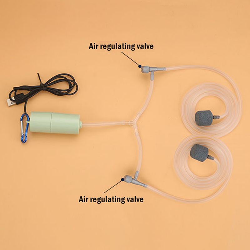 Mini pompa aria USB pompa acqua aeratore di ossigeno acquario serbatoio pesci portatile BII