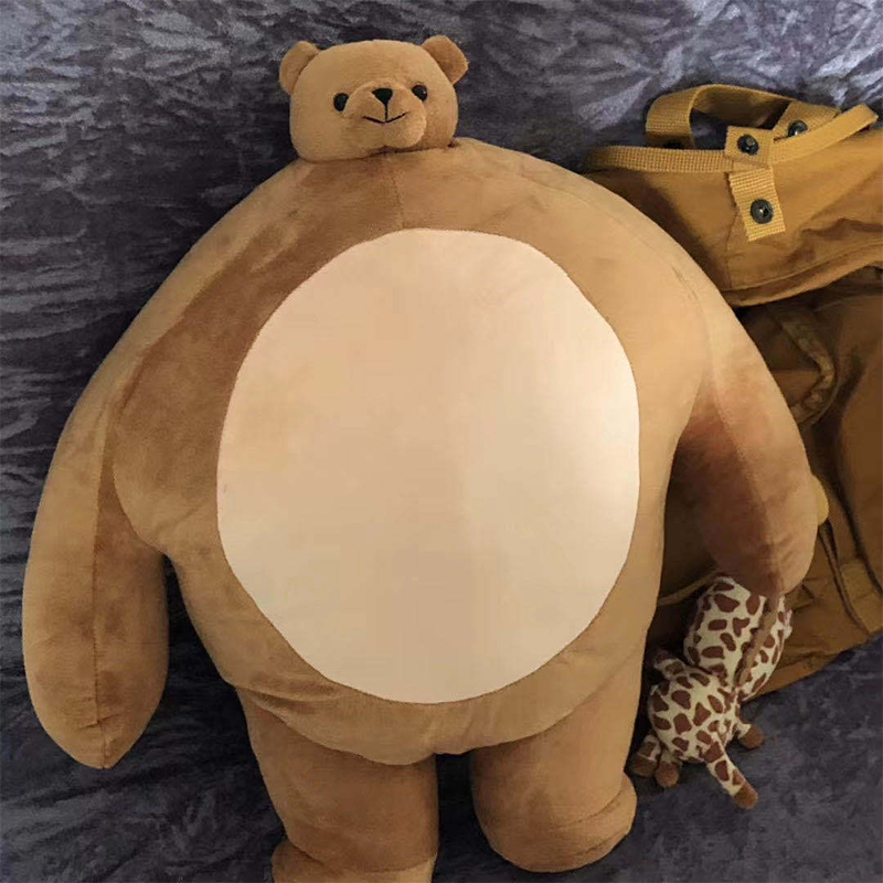 Oreiller de petite tête d'ours coussin de chaise musculaire en peluche