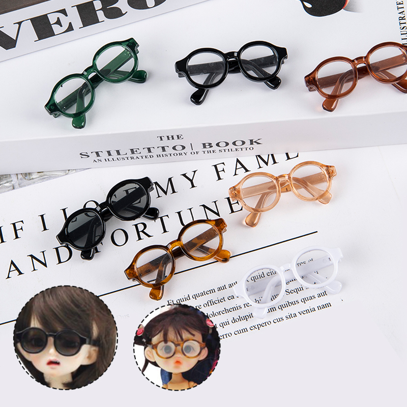 4.5cm Mini Cute Glasses for 1/6 1/8 1/12 BJD Dolls  Toy Doll Accessories Gif H❤W