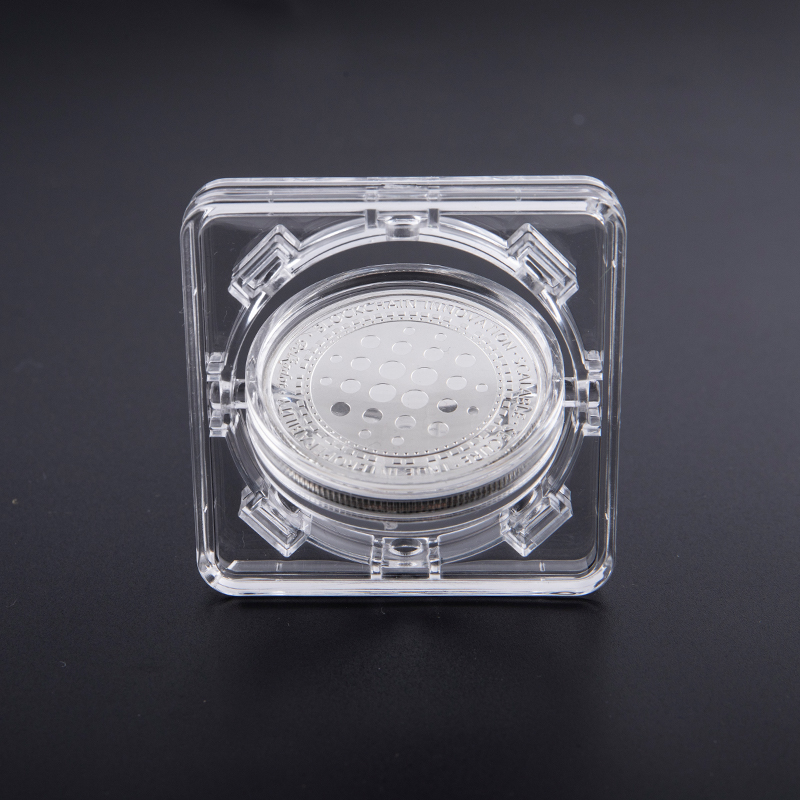 4cm Acrylic Coin Display Case Transparent Box Commemorative Medal ...