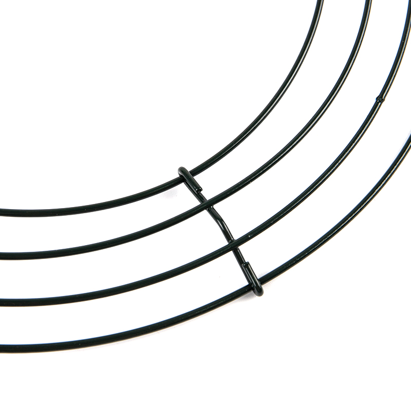 Round Hoop DIY Christmas Wire Wreath Frame Wall Hanging For Wedding Val ...